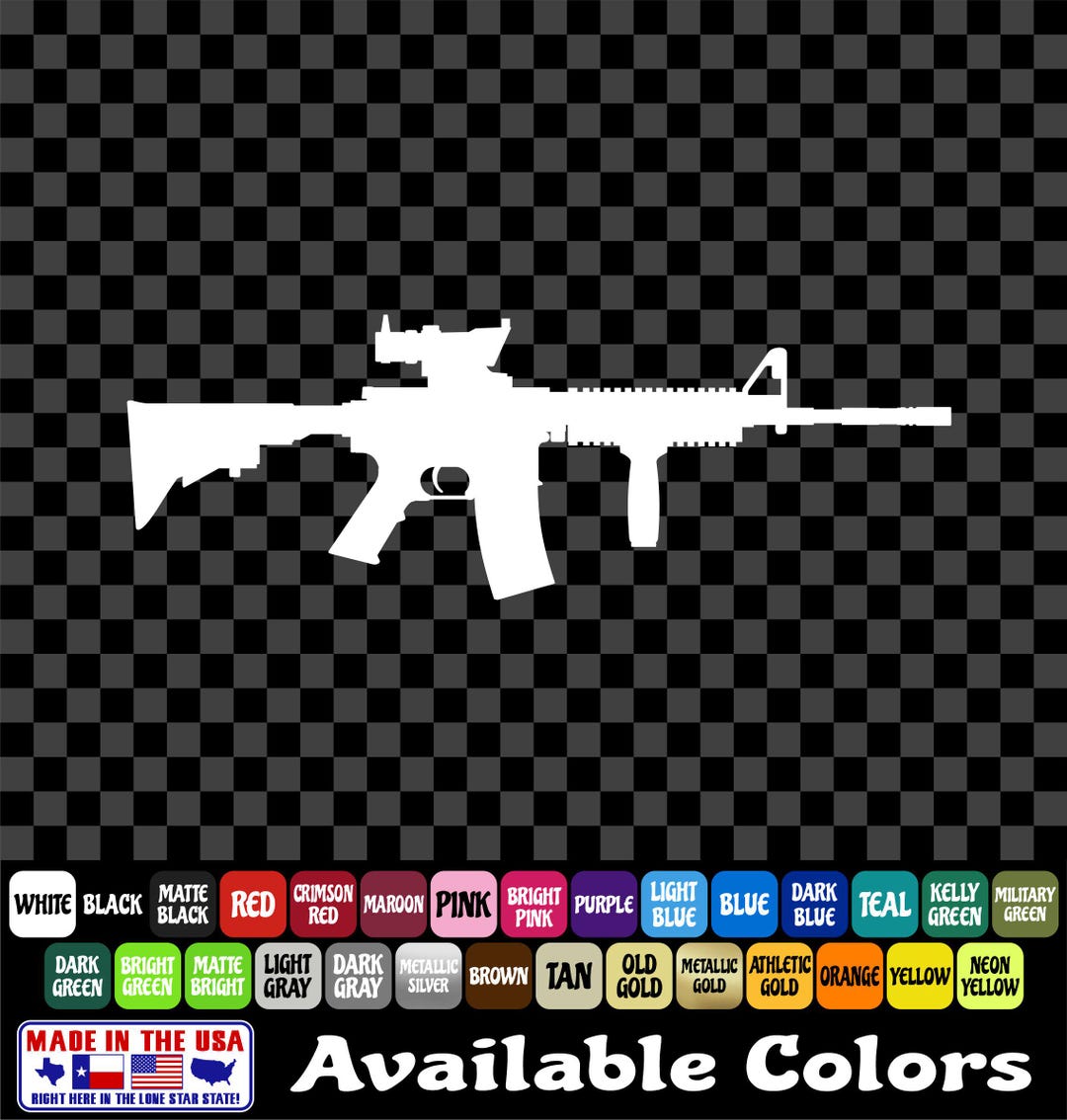 Machine Gun Sticker ASSAULT RIFLE Vinyl Giggle Switch Decal TACTICAL ...