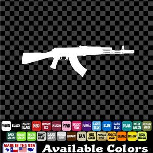 AK-47 ASSAULT Rifle Sticker Machine Gun Vinyl Giggle Switch Decal ...