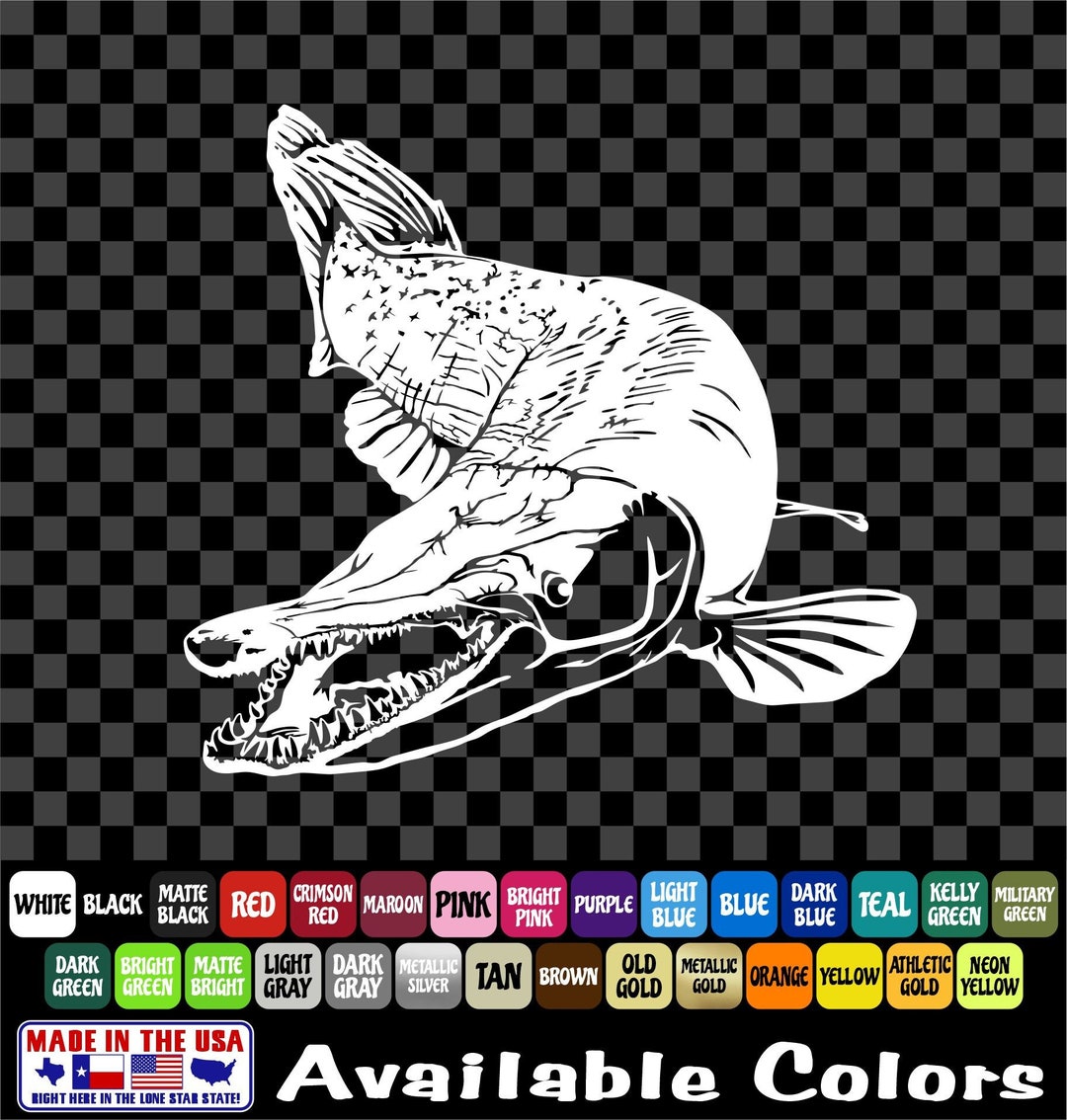 ALLIGATOR GAR Bowfishing Sticker Bow Fishing Arrow TROPHY Hunter Vinyl ...