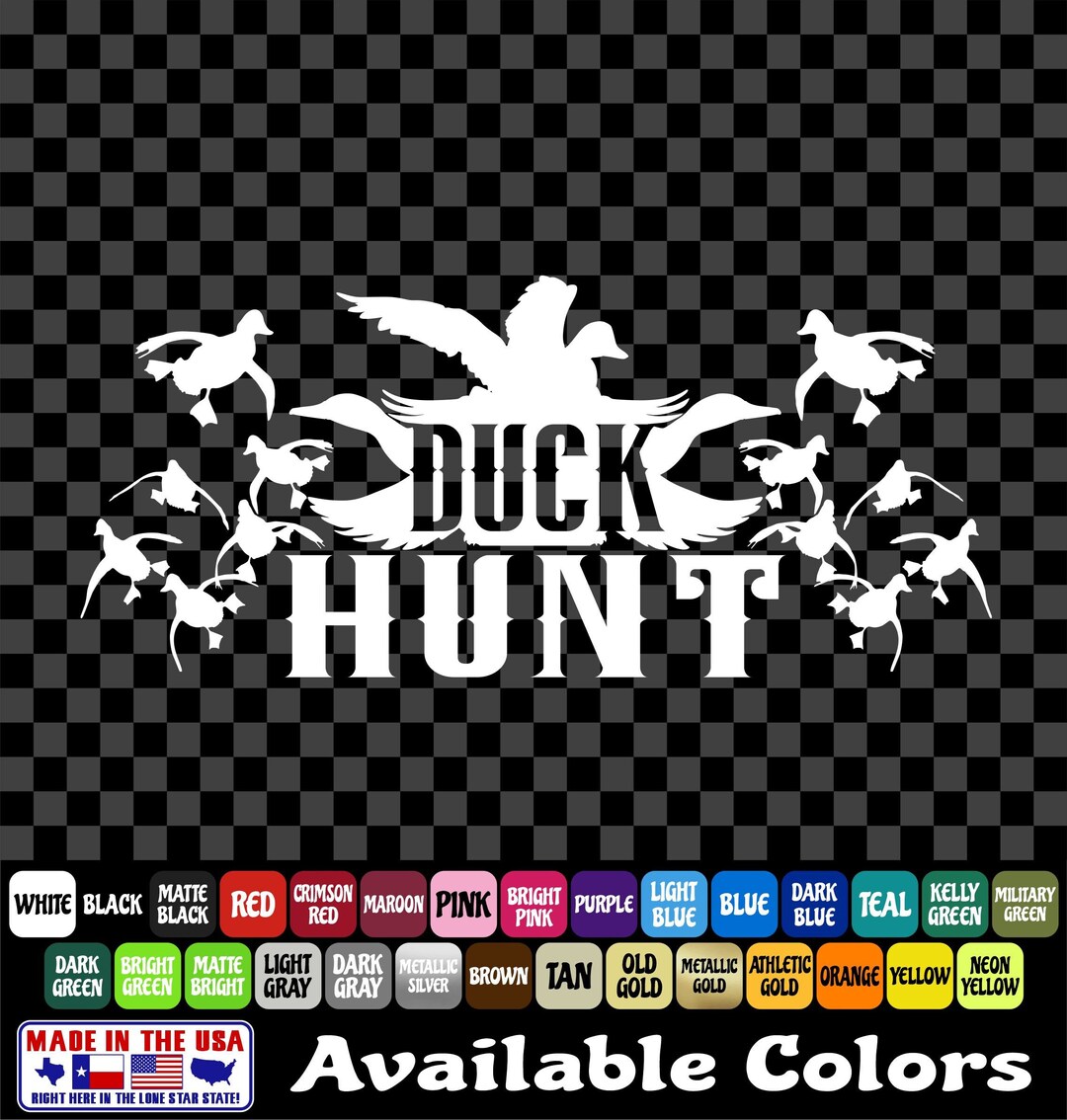 Duck Hunt Decal Fun Hunting Hunt Mallards Landing Flock Cut Vinyl ...