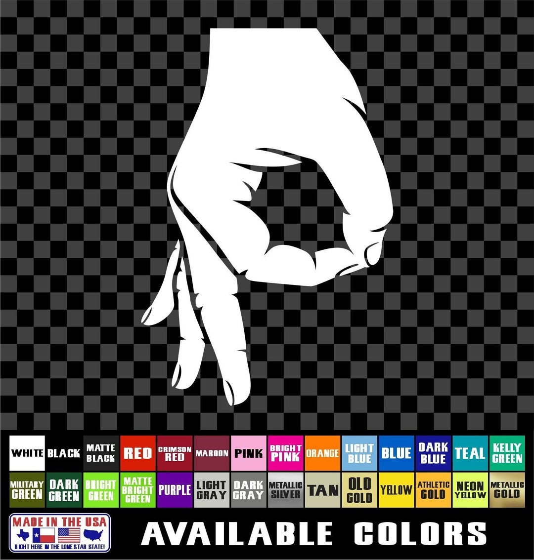 CIRCLE Hand Punch Game Sticker Outline Made You Look Gotcha Sneaky Okay ...