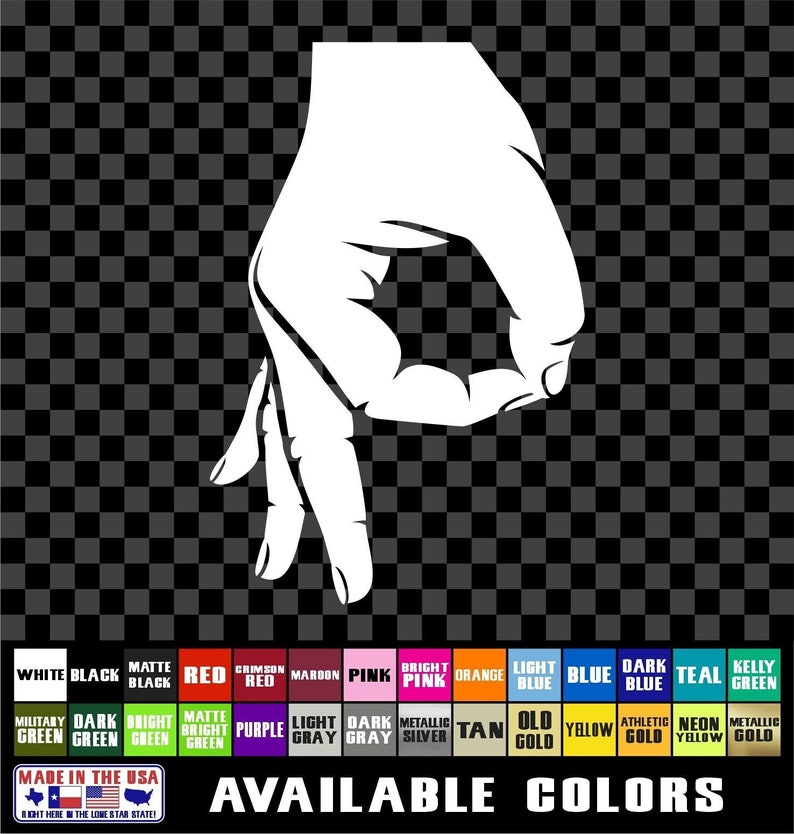 CIRCLE Hand Punch Game Sticker Outline Made You Look Gotcha - Etsy