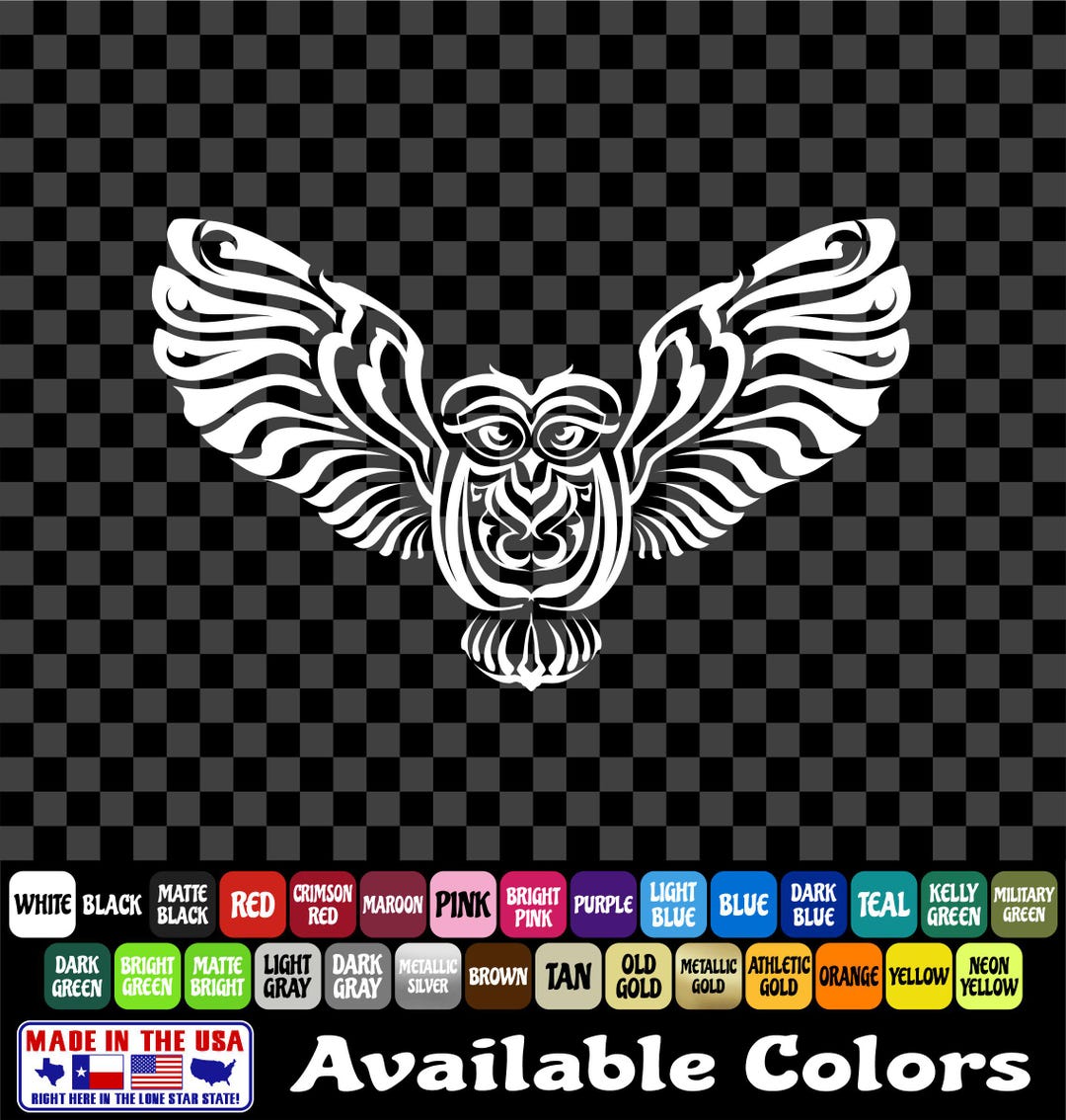 Owl Sticker Birds Fun Vinyl Decal - Etsy