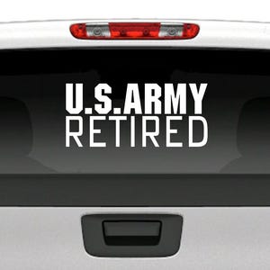 US ARMY Retired Sticker Military Veteran Window Vinyl Decal Car Truck ...