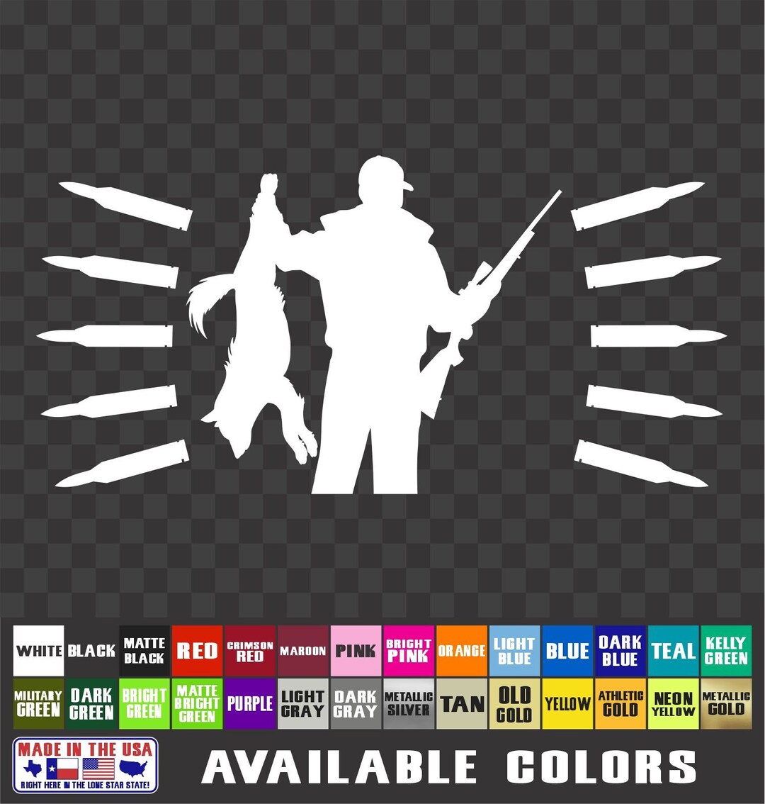 Coyote Hunting Sticker Predator Hunt Varmint Hunter Vinyl Decal .243 ...