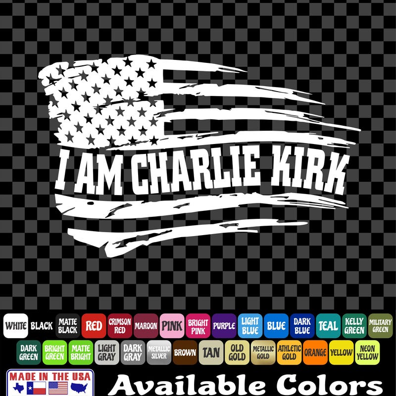 Charlie Kirk Car Decal - Etsy