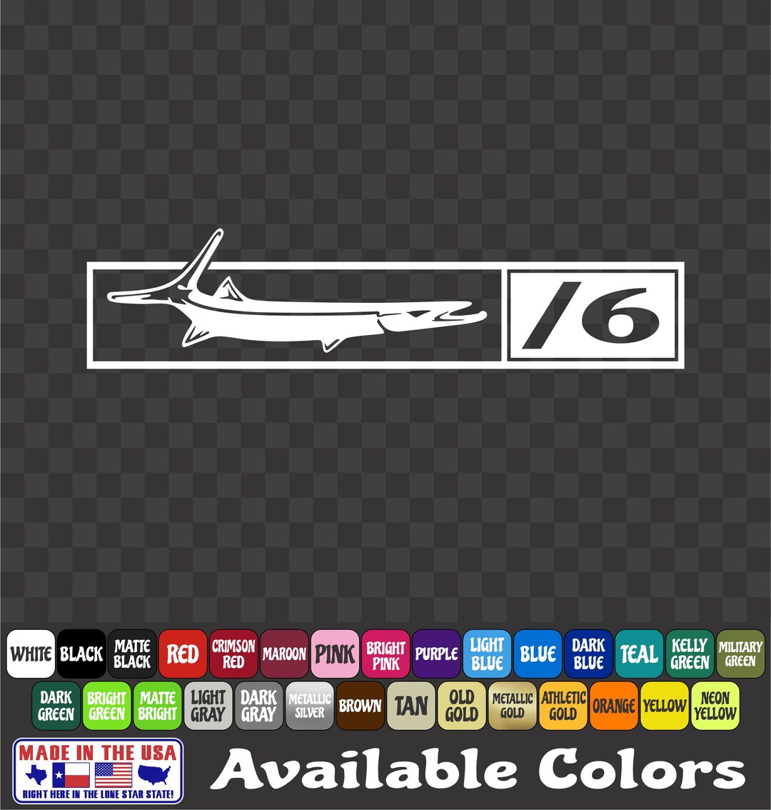 PLYMOUTH BARRACUDA /6 Sticker Cuda Pony Classic Muscle Car Vinyl Decal ...