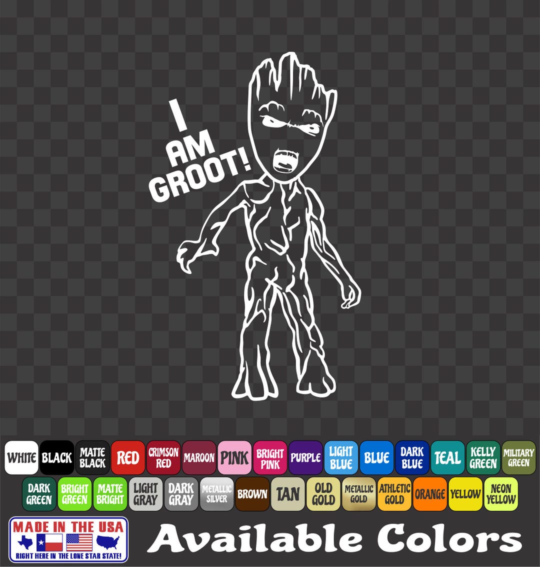 I AM GROOT Vinyl Decal Car Window Sticker Truck - Etsy