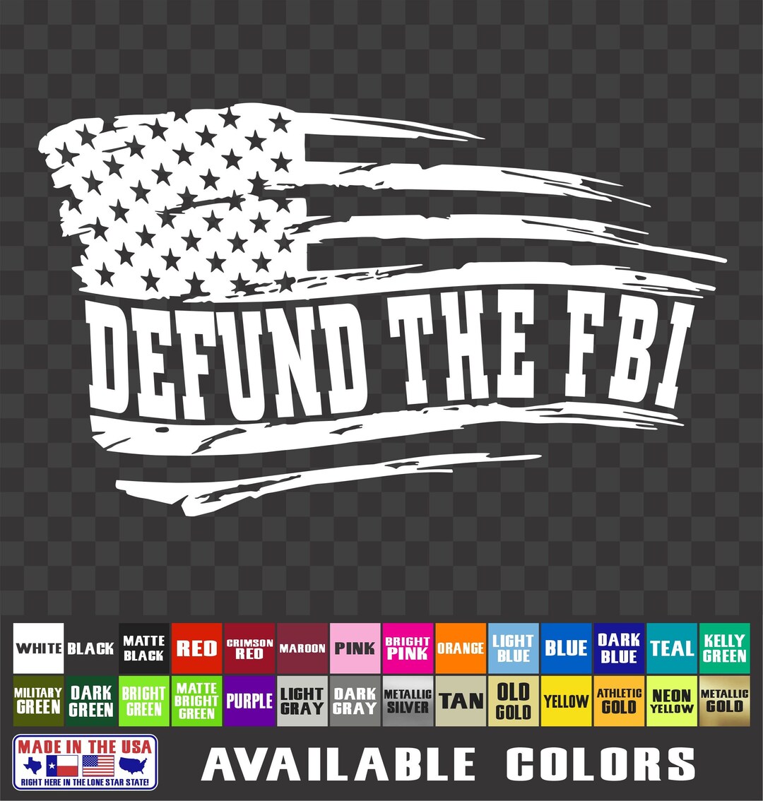 DEFUND the FBI Sticker Vinyl Decal Political President Car - Etsy