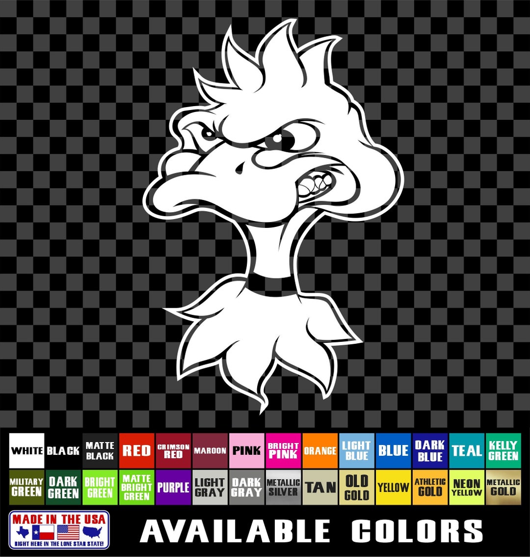 Angry Duck Head Sticker Mascot Hunting Birds Waterfowl Fun Vinyl Decal ...