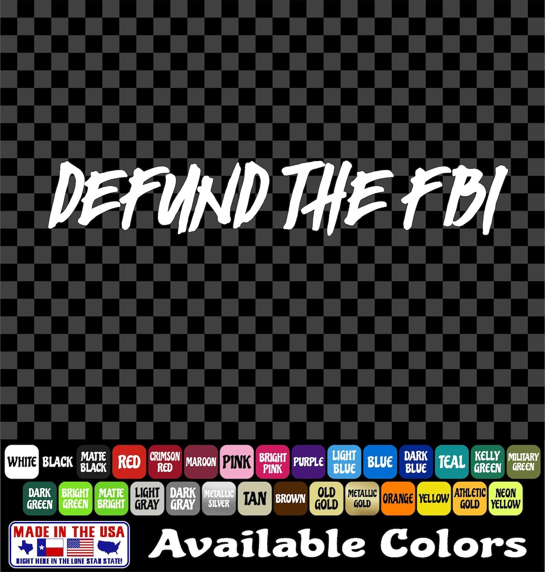 Defund the FBI Sticker Vinyl Decal Car Truck - Etsy