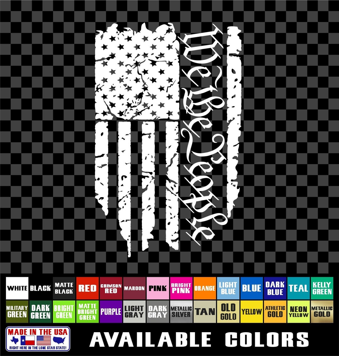 We the People Trump President Sticker Maga American America Flag Vinyl ...