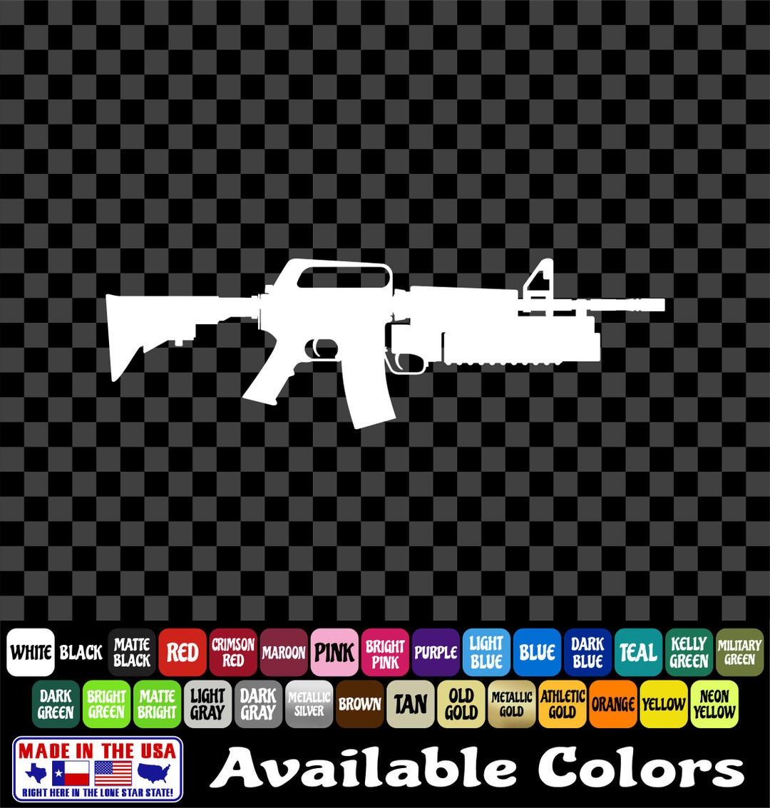 ASSAULT Rifle Sticker AR Machine Gun SOPMOD Vinyl Giggle Decal Tactical ...