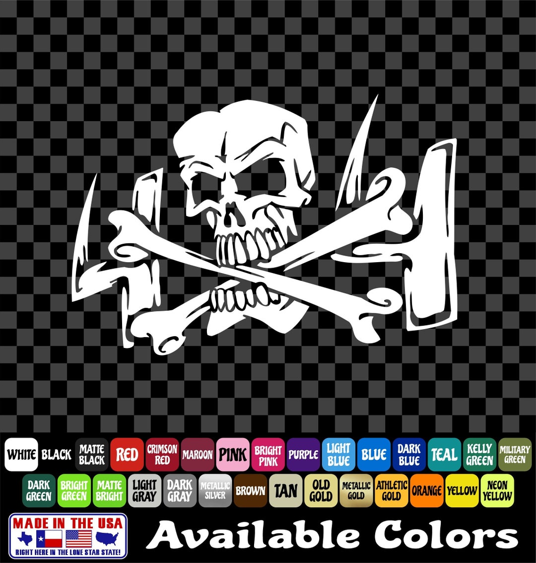 4X4 Skull Crossbones Sticker Offroad Mud ATV Decal Vinyl Truck Window ...