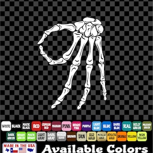 CIRCLE Hand Punch Game Sticker Skeleton Made You Look Gotcha Sneaky ...