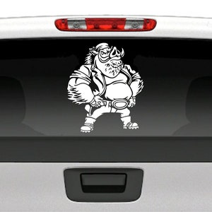 Razorback Sticker Tough Biker Hog Tough Pig Hawg Leather Vinyl Window ...
