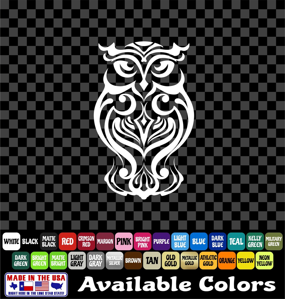 Owl Sticker Birds Fun Vinyl Decal - Etsy