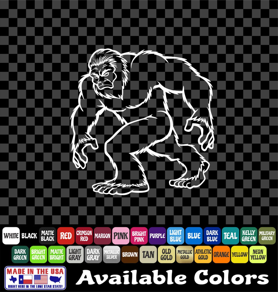 Sasquatch Bigfoot Sticker Vinyl Window Decal Sticker Car Truck - Etsy