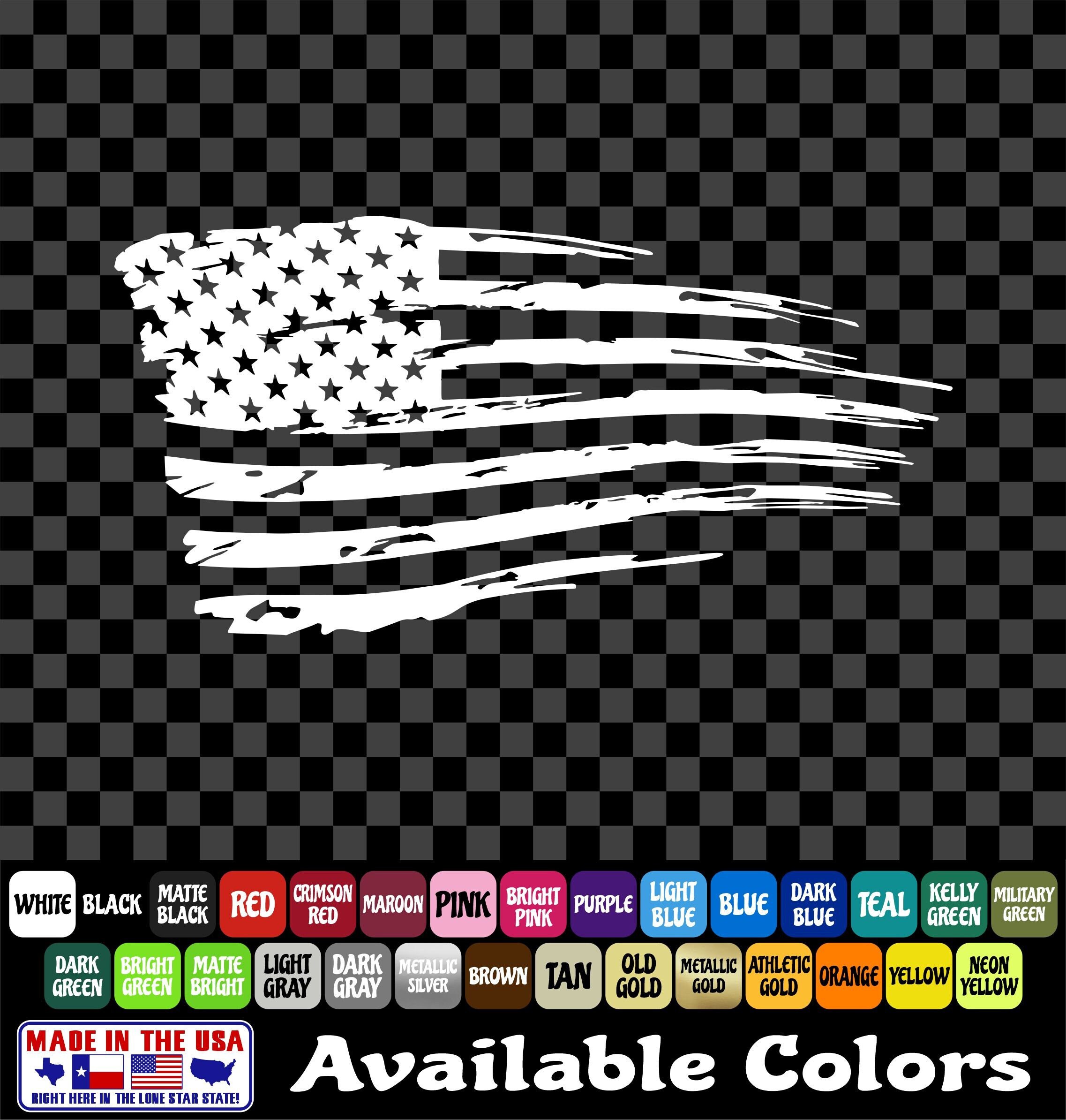 American Flag Sticker America Flag Distresses Vinyl Decal Patriot Truck ...