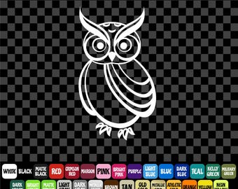 Owl Sticker Birds Fun Vinyl Decal - Etsy