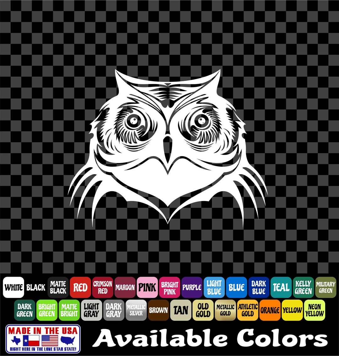 Owl Sticker Birds Fun Vinyl Decal - Etsy