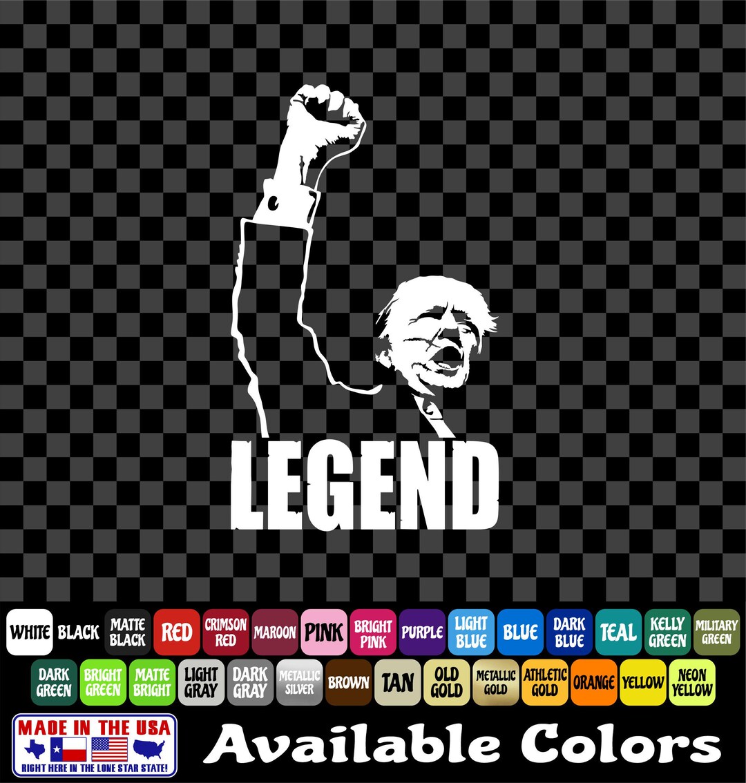 Legend Trump Sticker President America Vinyl Decal Car Truck - Etsy