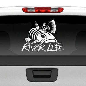 Catfish Fish Sticker Flathead Flatty River Life Fishing Noodling Vinyl ...