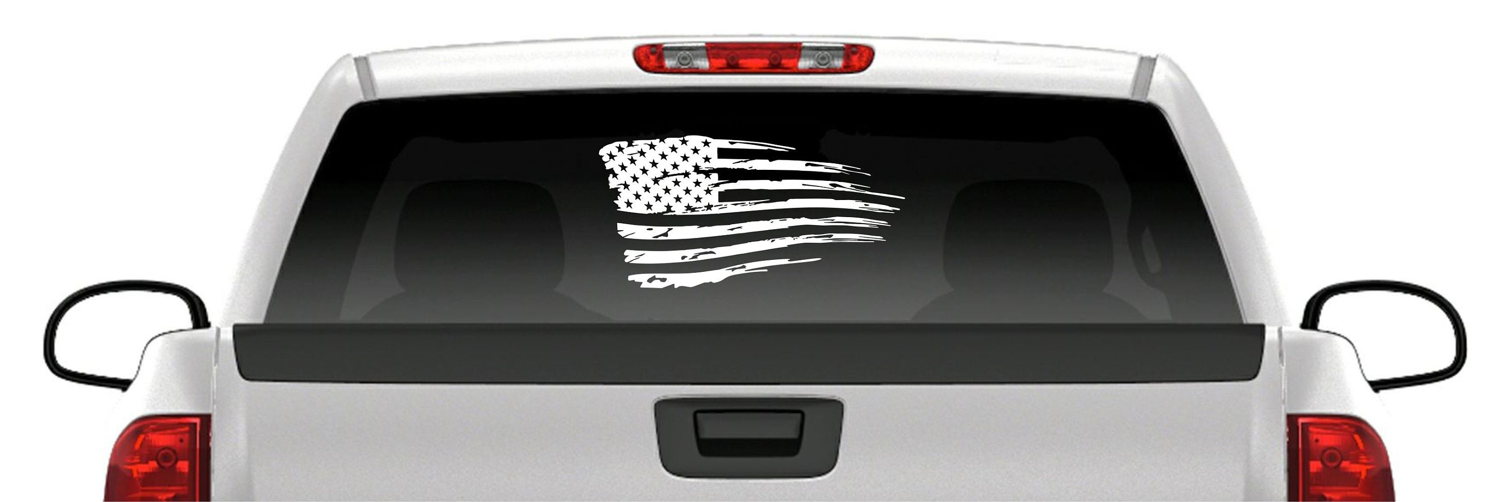 American Flag Sticker America Flag Distresses Vinyl Decal Patriot Truck ...