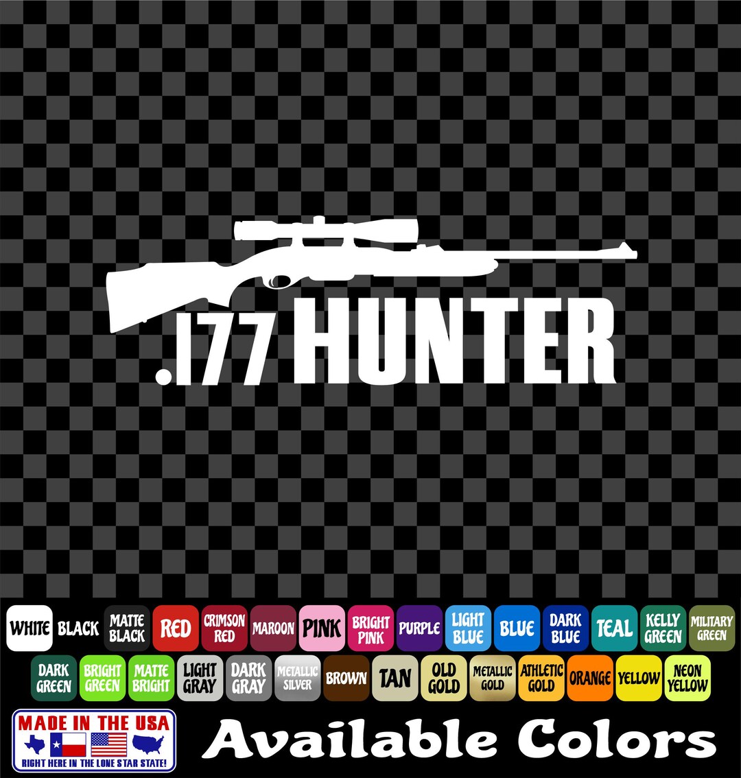 Pellet BB Gun Sticker .177 .22 Air Rifle Ammo Hunter Window Decal ...