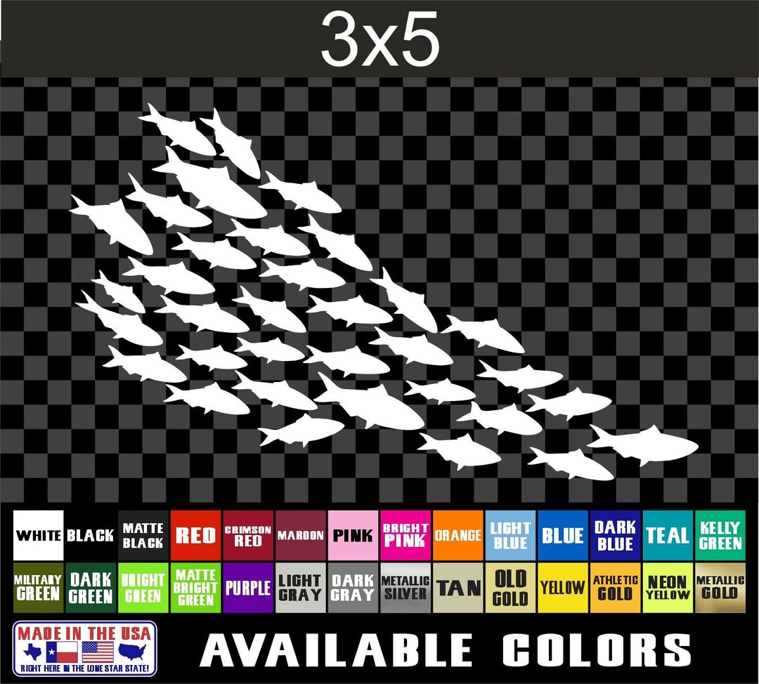 School Fish Sticker Fishing Lure Bait Decal Window Vinyl - Etsy