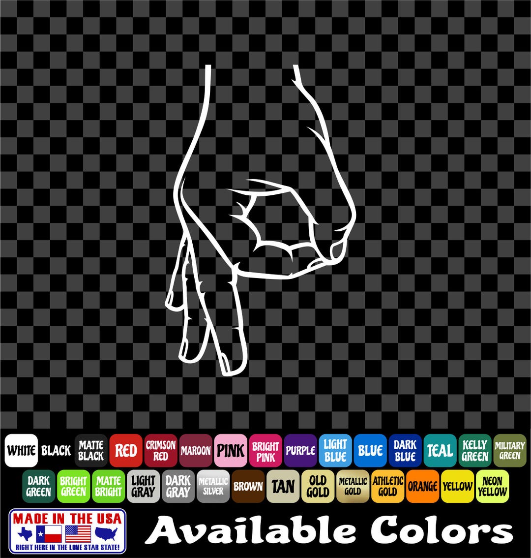 CIRCLE Hand Punch Game Sticker Outline Made You Look Gotcha Sneaky Okay ...