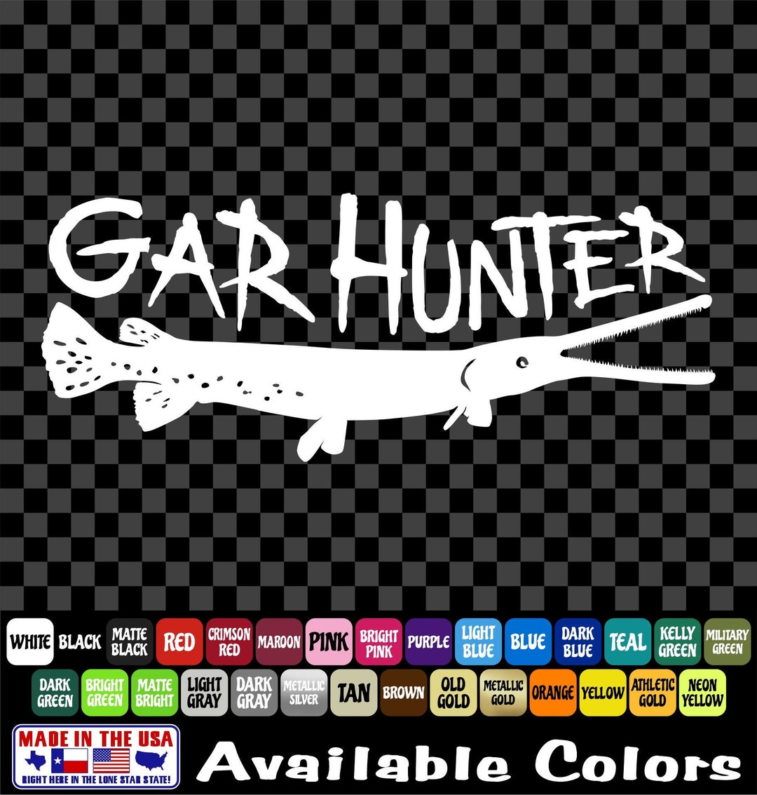 Bowfishing Gar Hunter Alligator Fishing Decal Arrow Airboat BOAT Vinyl ...