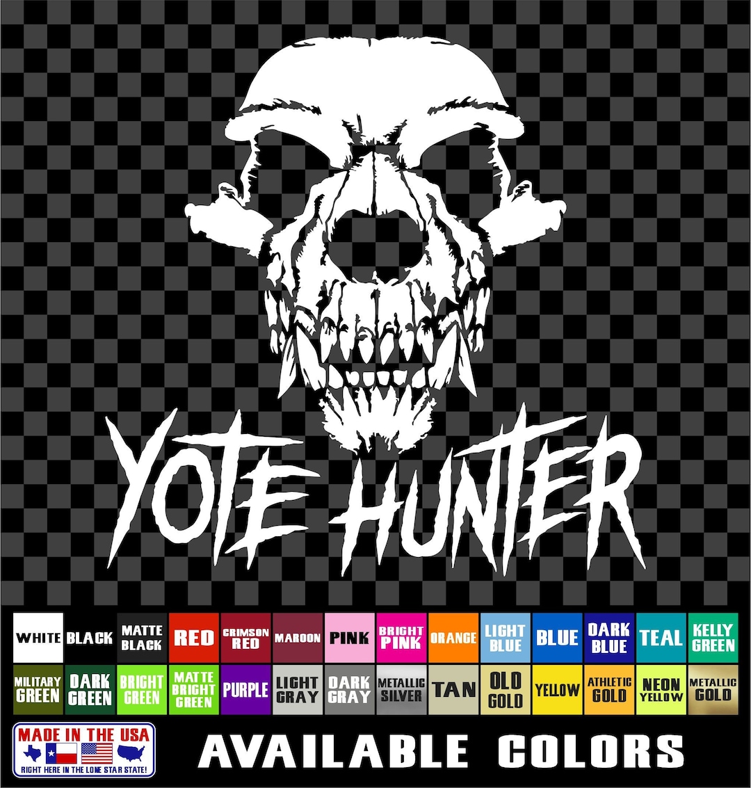 Coyote SKULL Sticker Predator Hunter Decal Varmint Hunting K-9 Cut ...