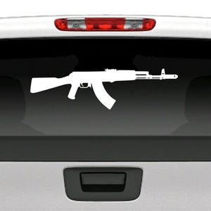 AK-47 ASSAULT Rifle Sticker Machine Gun Vinyl Giggle Switch Decal ...