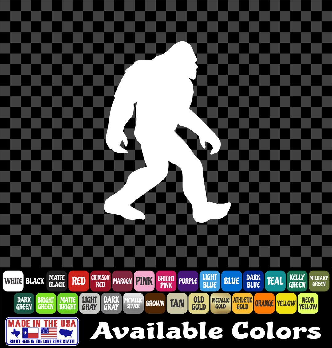 Sasquatch Bigfoot Sticker Vinyl Window Decal Sticker Car Truck - Etsy