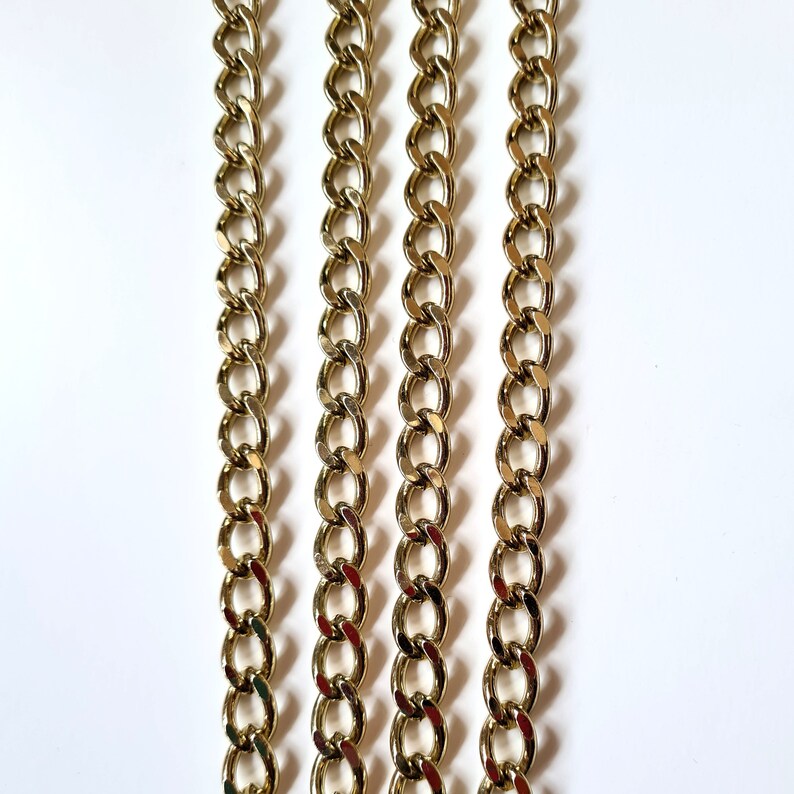 Gold 8mm Diamond Cut Curb Chain - Choose Length. - Etsy