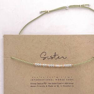 Sister Gift Morse Code Bracelet - Sister Bracelet or Other Words in ...