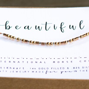 Mixed Metals Morse Code Bracelet Beautiful in Morse Code | Etsy