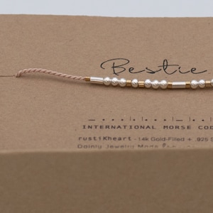Bestie Morse Code Bracelet or Personalize With Any Custom Word in Morse ...