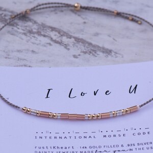 Mixed Metals Morse Code Bracelet Beautiful in Morse Code | Etsy