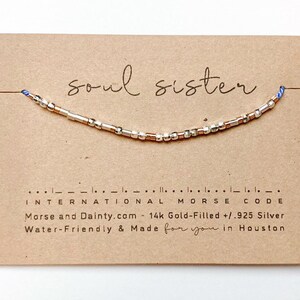 Bestie Morse Code Bracelet Bestie Gift Bracelet Sterling Silver ...