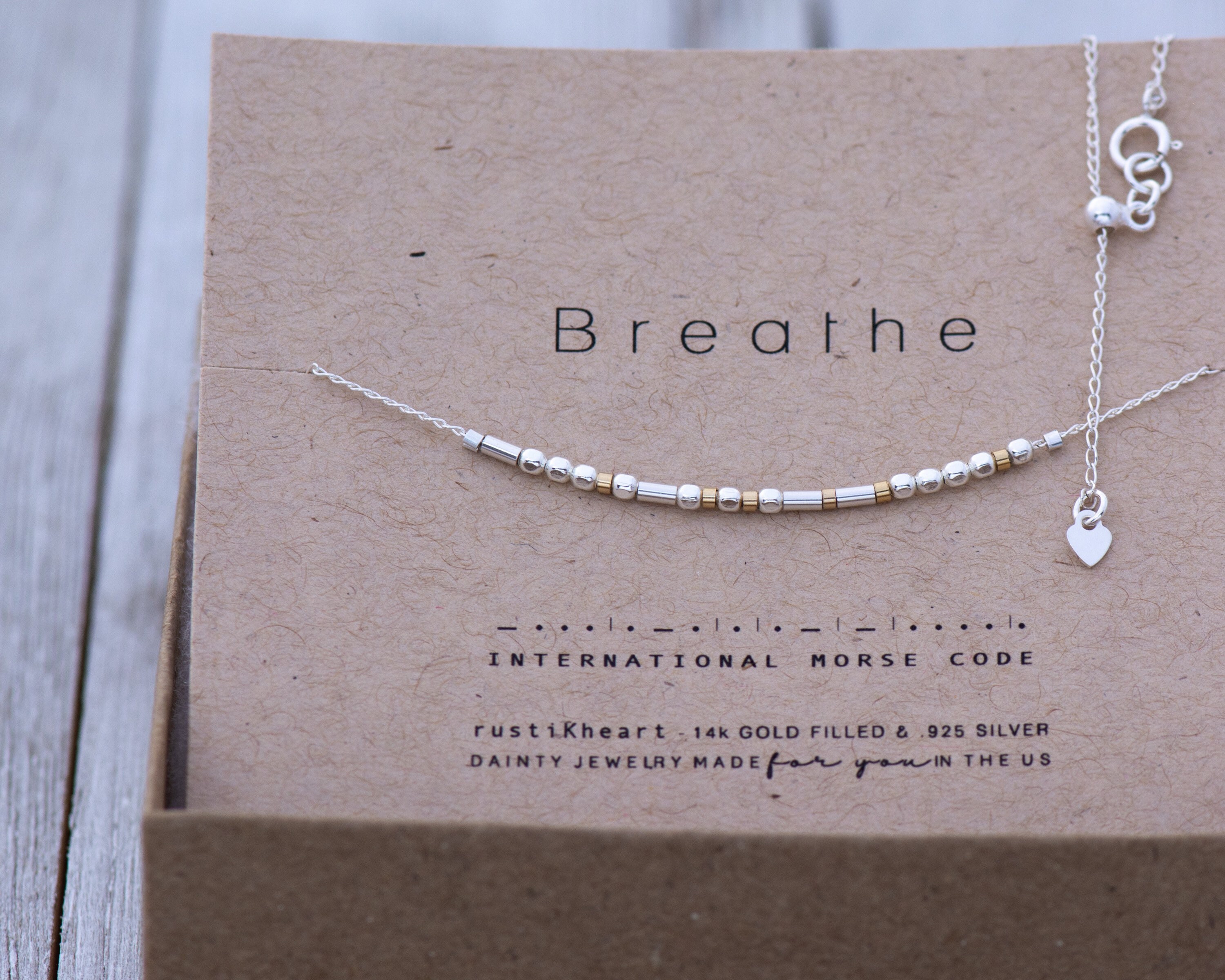 Custom Morse Code Silver Necklace Personalized Gift Morse | Etsy