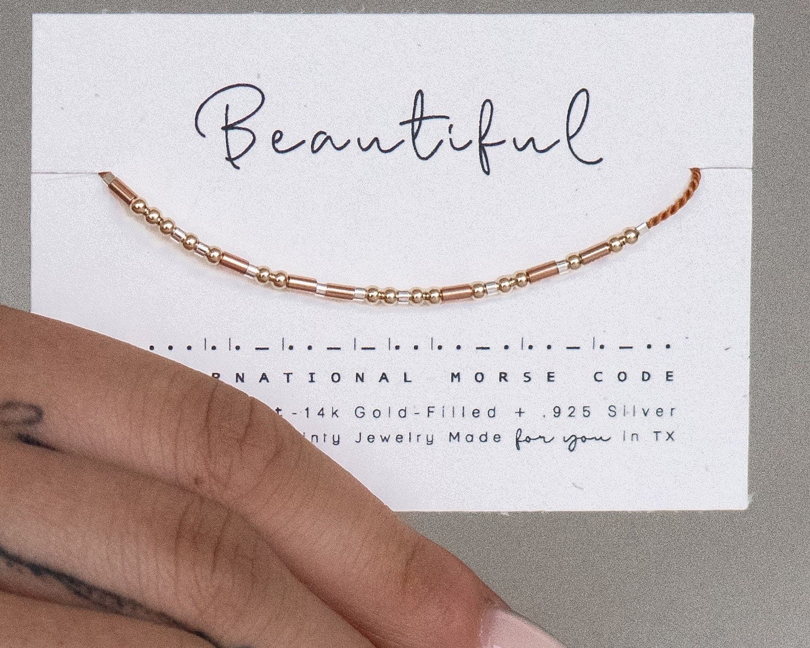 Mixed Metals Morse Code Bracelet Beautiful in Morse Code - Etsy