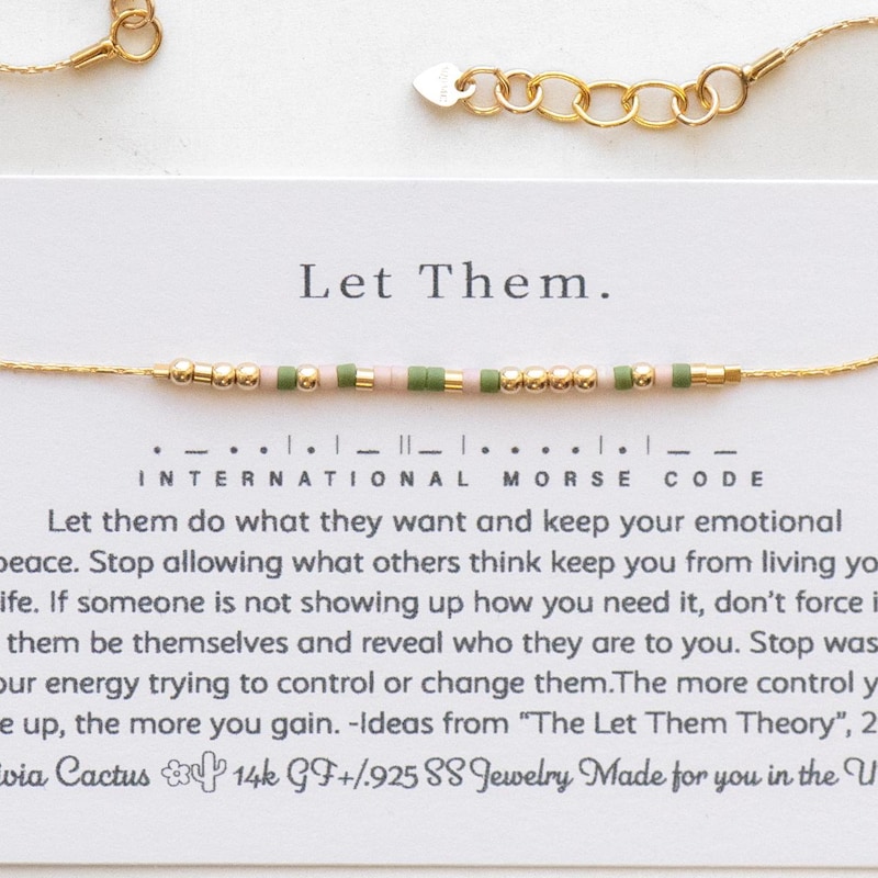 Morse Code Let Them - Etsy