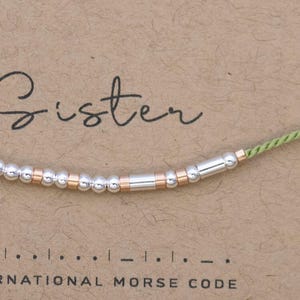 Sister Gift Morse Code Bracelet - Sister Bracelet or Other Words in ...