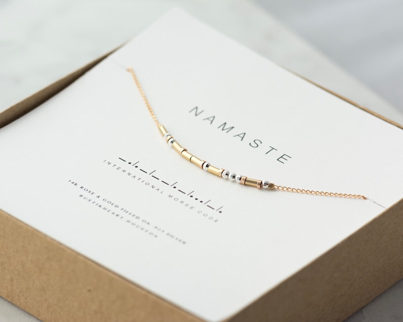 Personalized Morse Code Necklace, Mothers Day Gift, Mom Grandma Nana ...