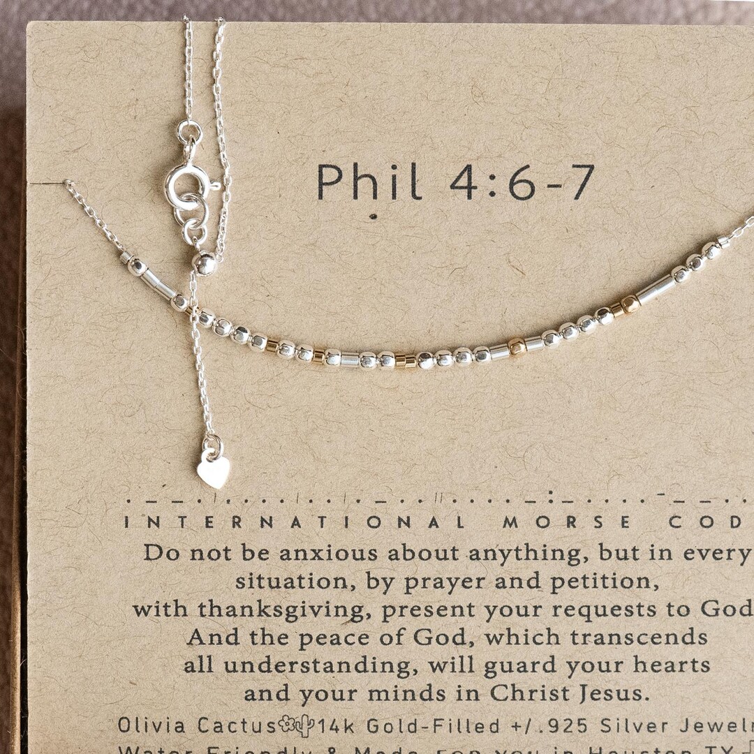 925 Silver Adjustable Dainty Morse Code Necklace With Gold Spacers ...