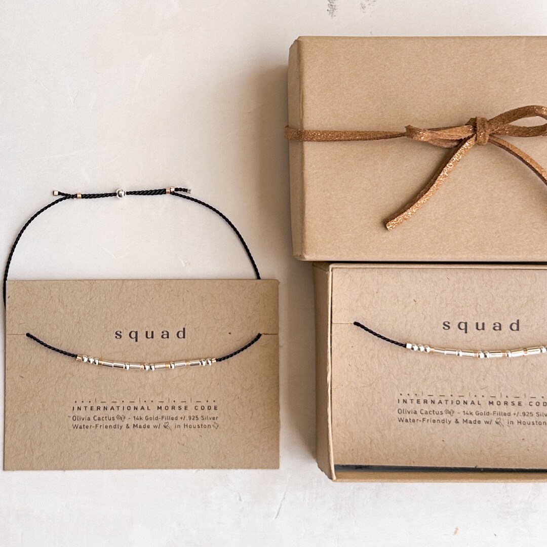 Squad Morse Code Bracelet. One Bracelet With Squad in Morse Code or ...