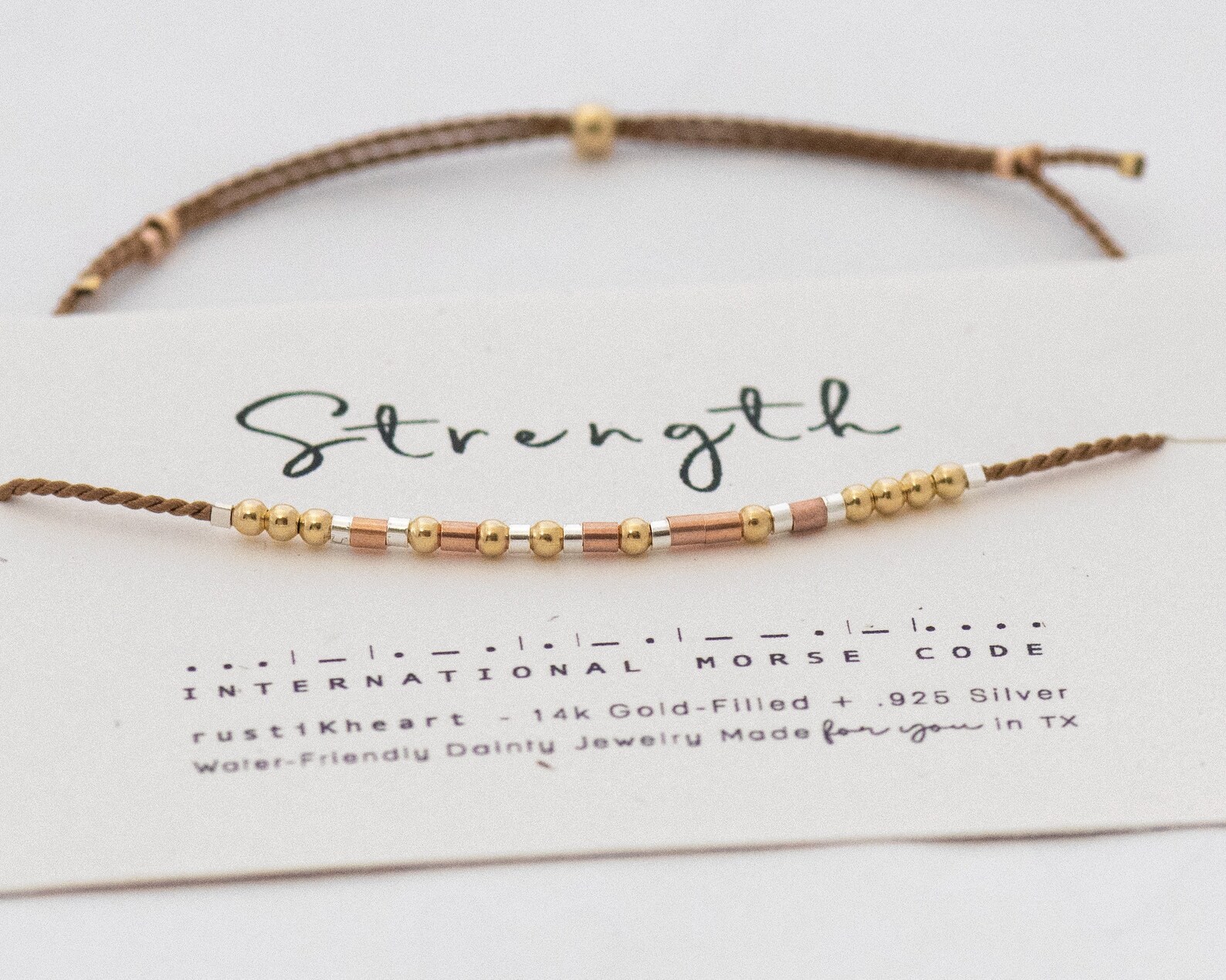 Mixed Metals Morse Code Bracelet Beautiful in Morse Code - Etsy
