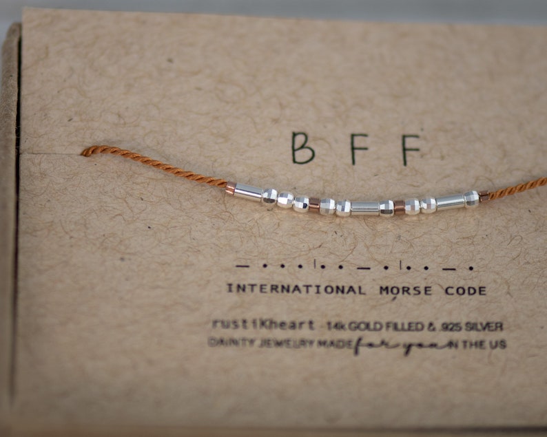 Bestie Morse Code Bracelet Bestie Gift Bracelet Sterling - Etsy